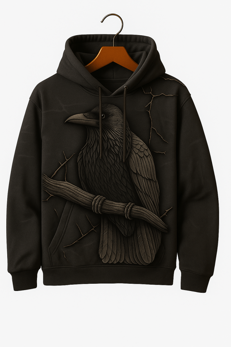 Raven’s Perch Hoodie – Luxury Clothe
