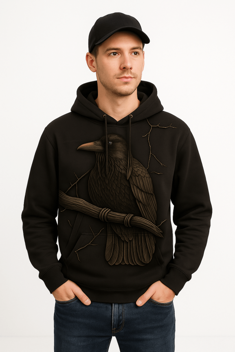 Raven’s Perch Hoodie – Luxury Clothe